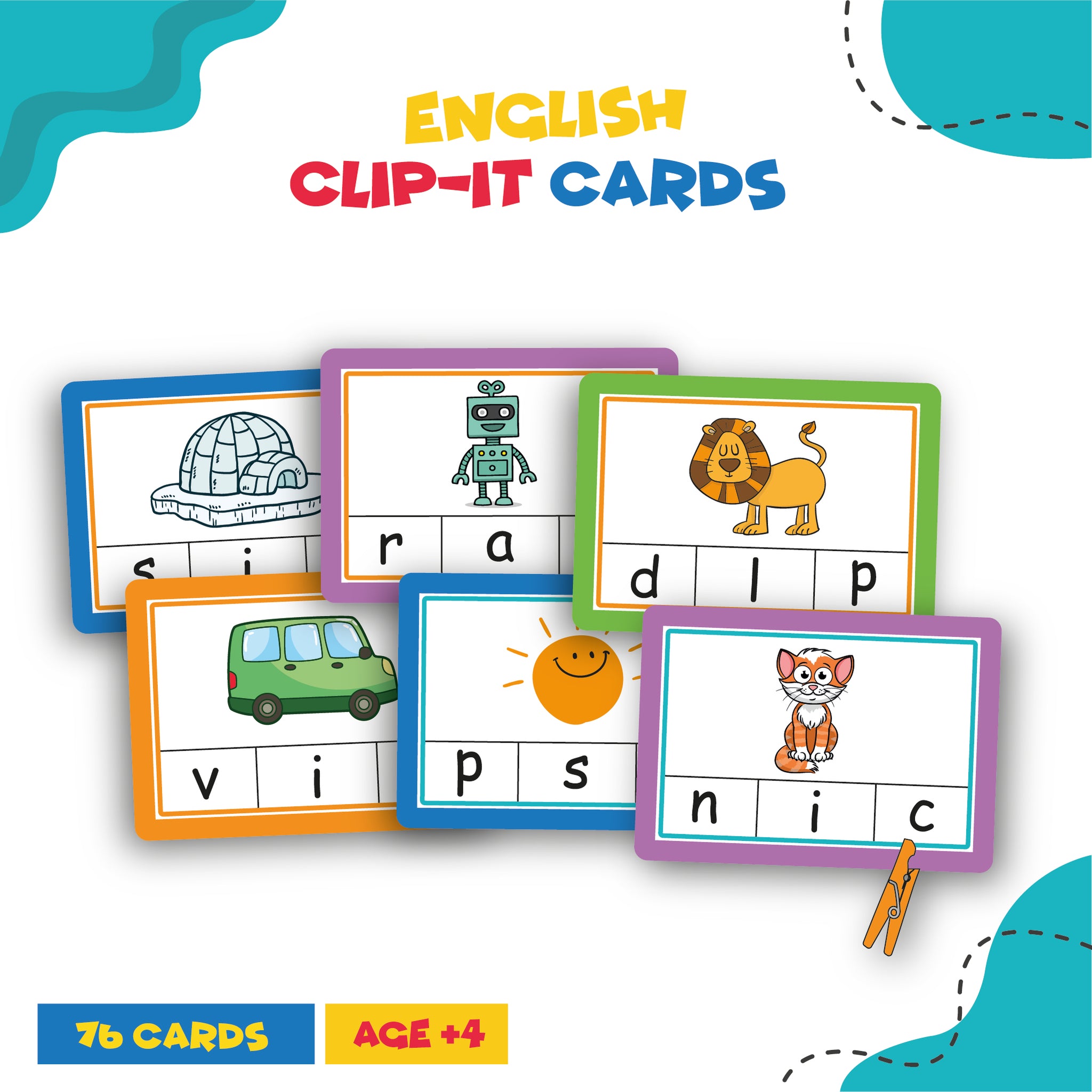 English Clip It Cards – Rahwanjiprintables
